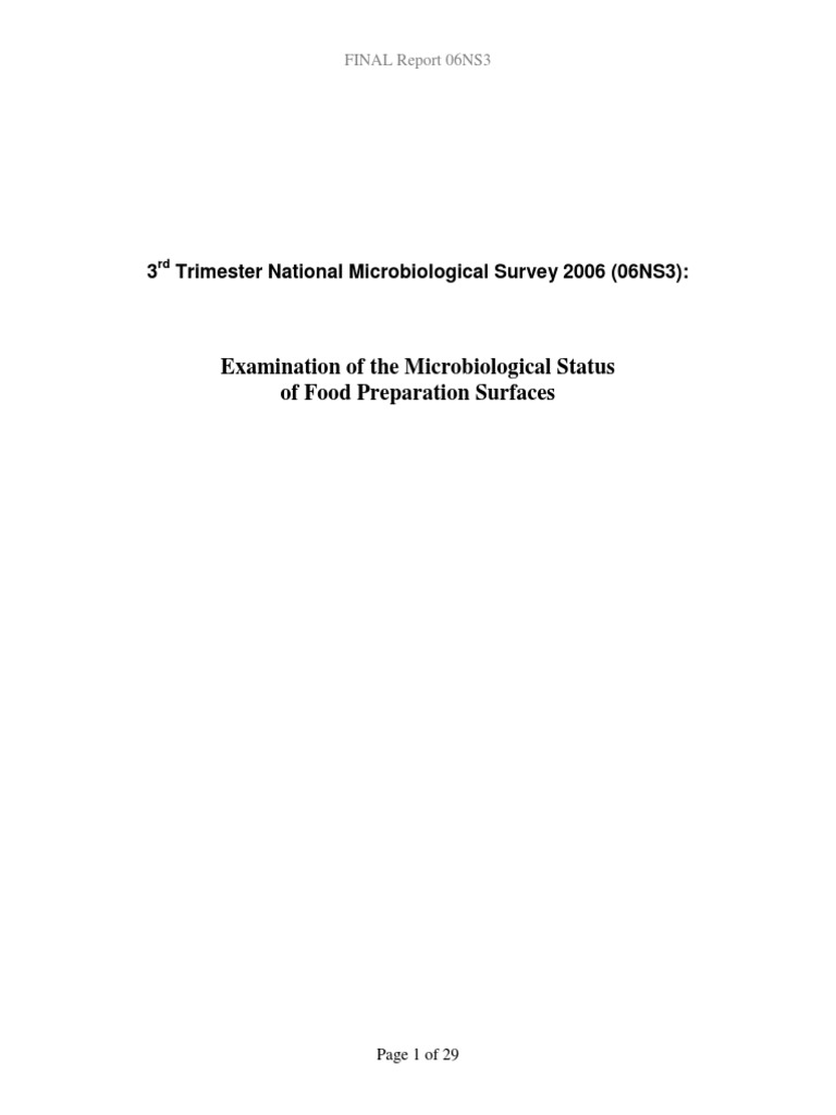 Food Prep Surfaces | PDF