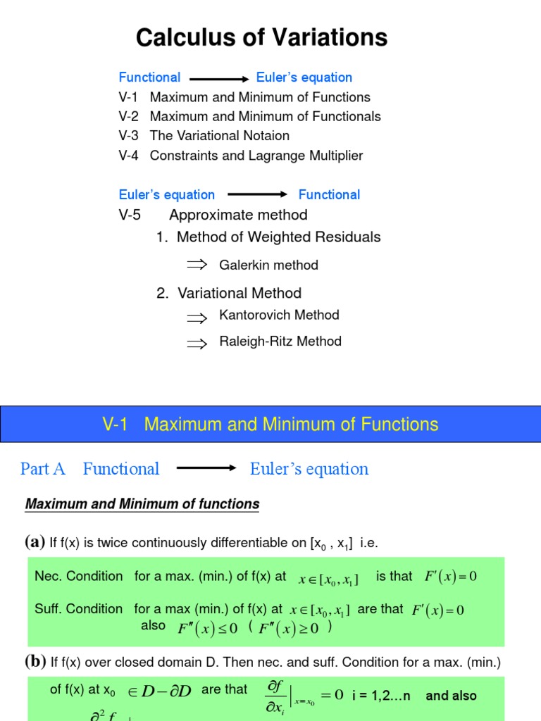 Fundamentals of Calculus of Variations | PDF | Calculus Of Variations ...