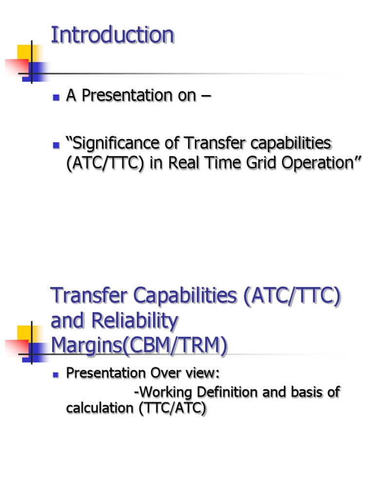 TTC Atc | PDF | Reliability Engineering | Electrical Grid
