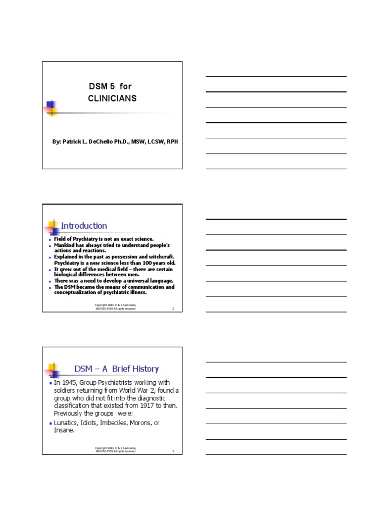 DSM V PowerPoint For Clinicians | PDF | Psychological Trauma | Major ...