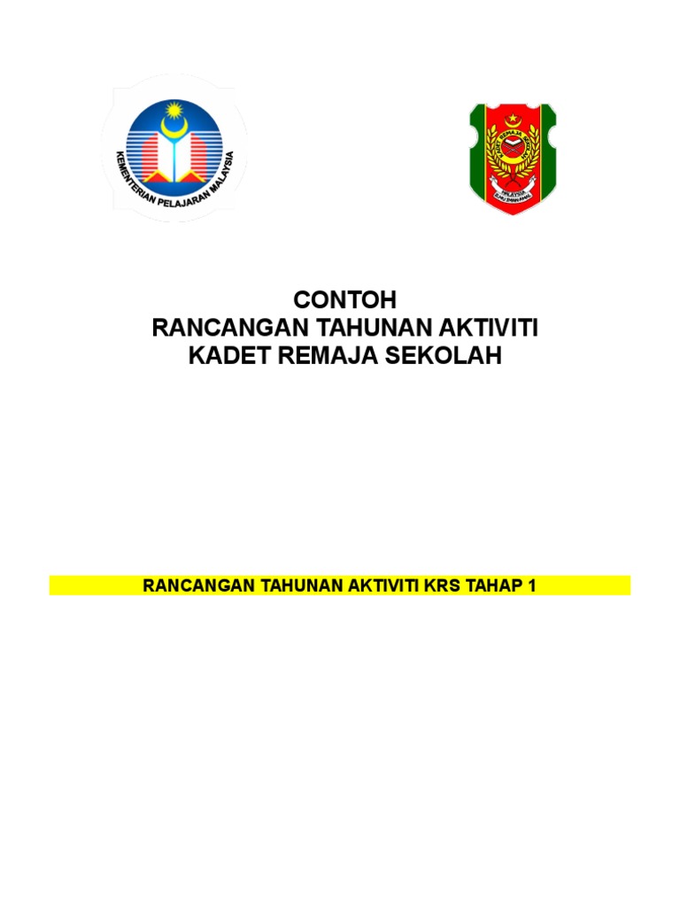 Contoh Rancangan Tahunan Aktiviti Krs | PDF
