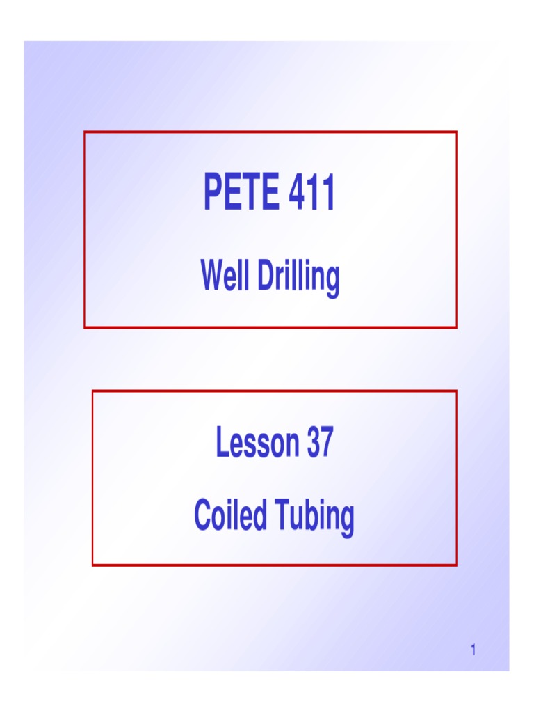 37 Coiled Tubing | PDF | Buckling | Oil Well