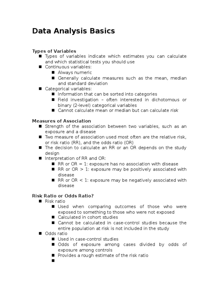 Data Analysis Basics | Download Free PDF | Confidence Interval ...