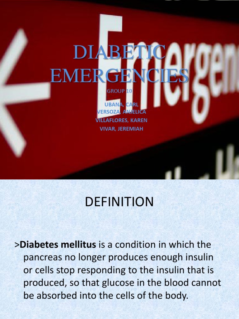 Diabetic Emergencies | PDF | Diabetes Mellitus | Hypoglycemia