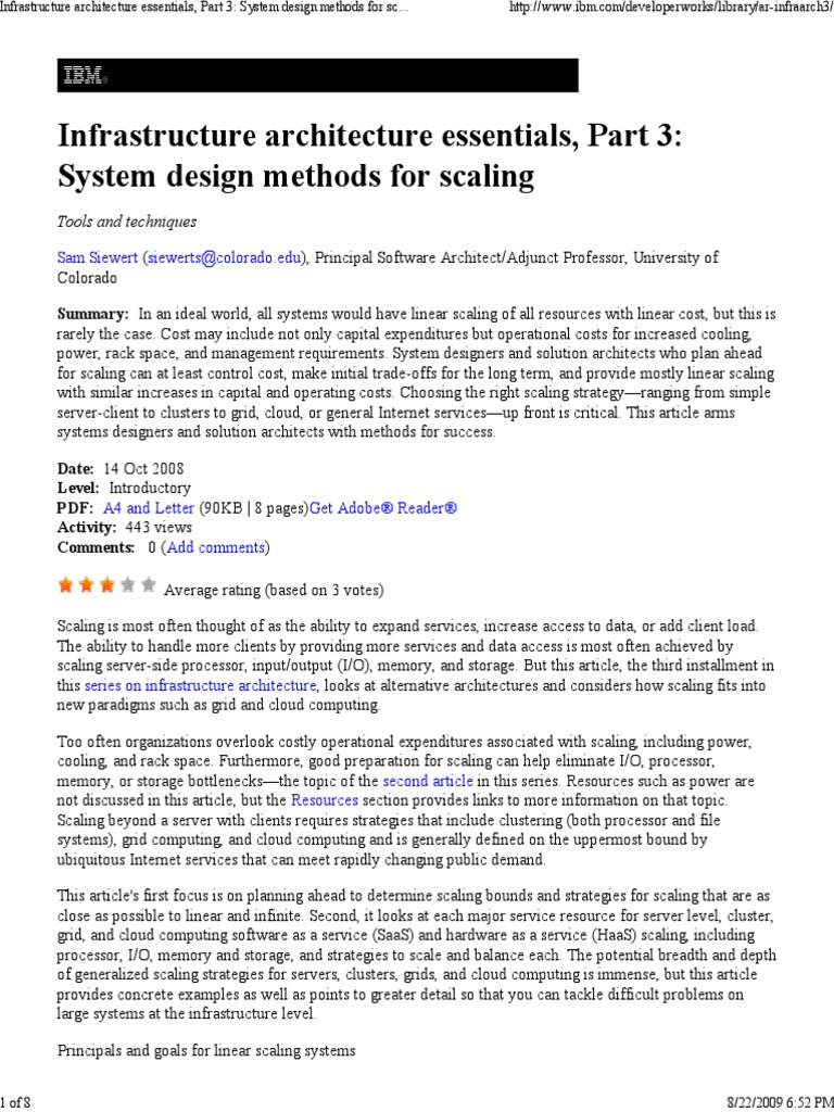 Infrastructure Architecturing | PDF | Computer Cluster | Grid Computing
