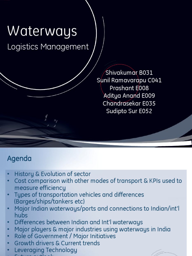 Waterways - Logistics Management | PDF | Containerization | Transport