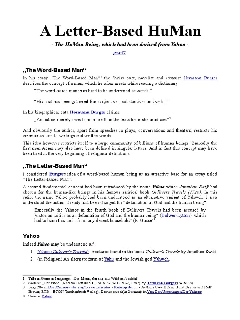 A Letter-Based HuMan | PDF