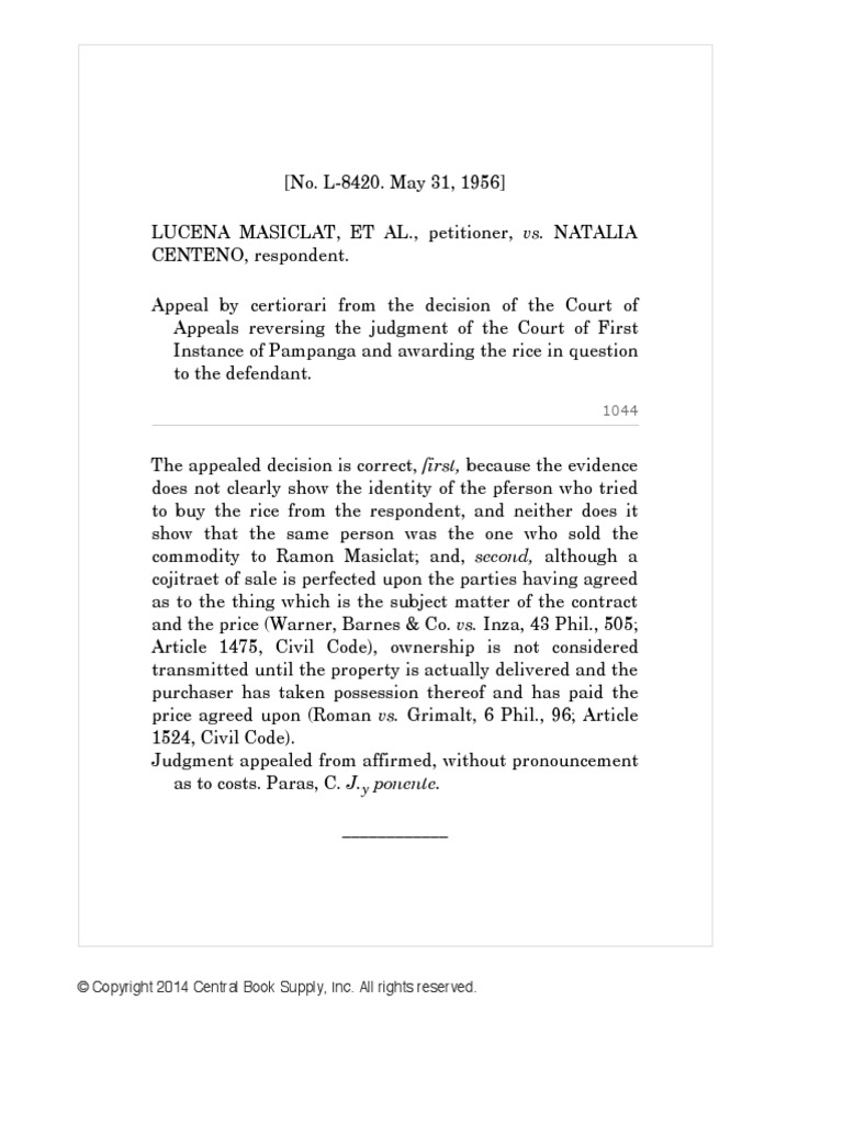 Masiclat V Centeno | PDF