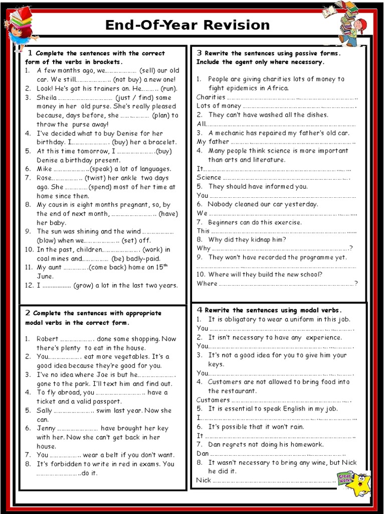 End-Of-Year Revision: Request and Suggestions | PDF