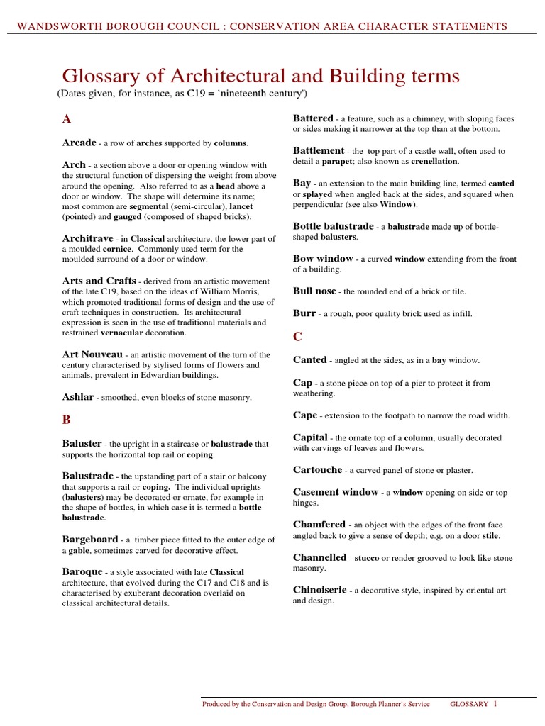 Architectural Terms | PDF