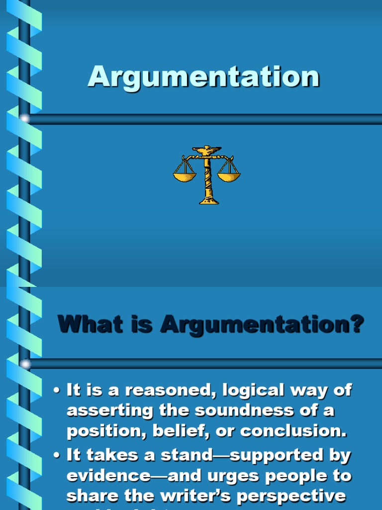 Argumentation ppt Proposition Argumentation Theory