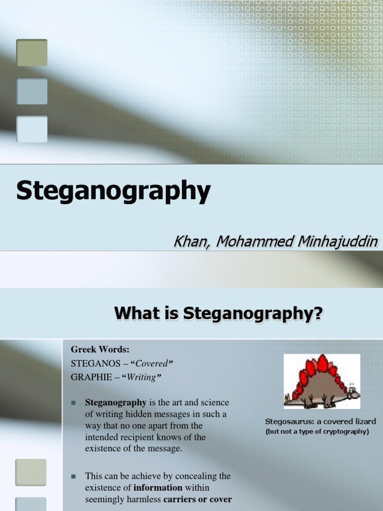 Steganography | PDF | Military Communications | Espionage Techniques