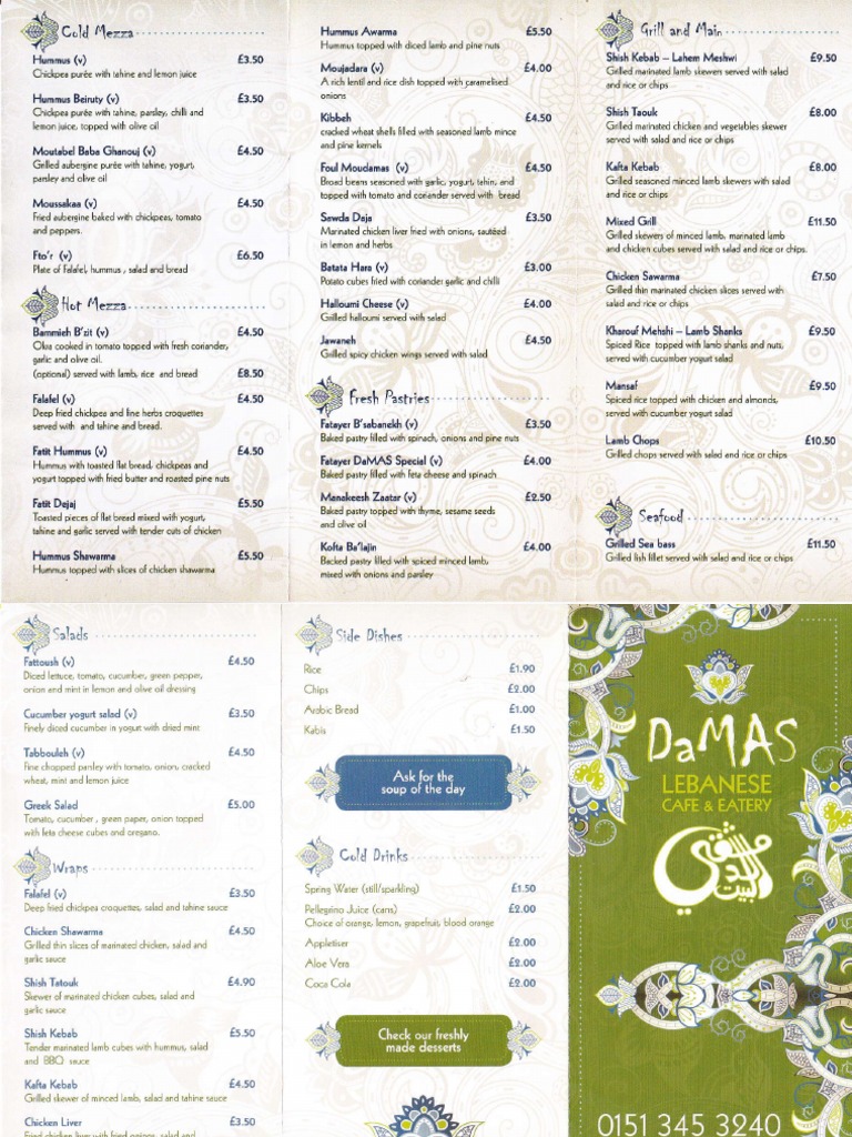 Menu Damas | PDF