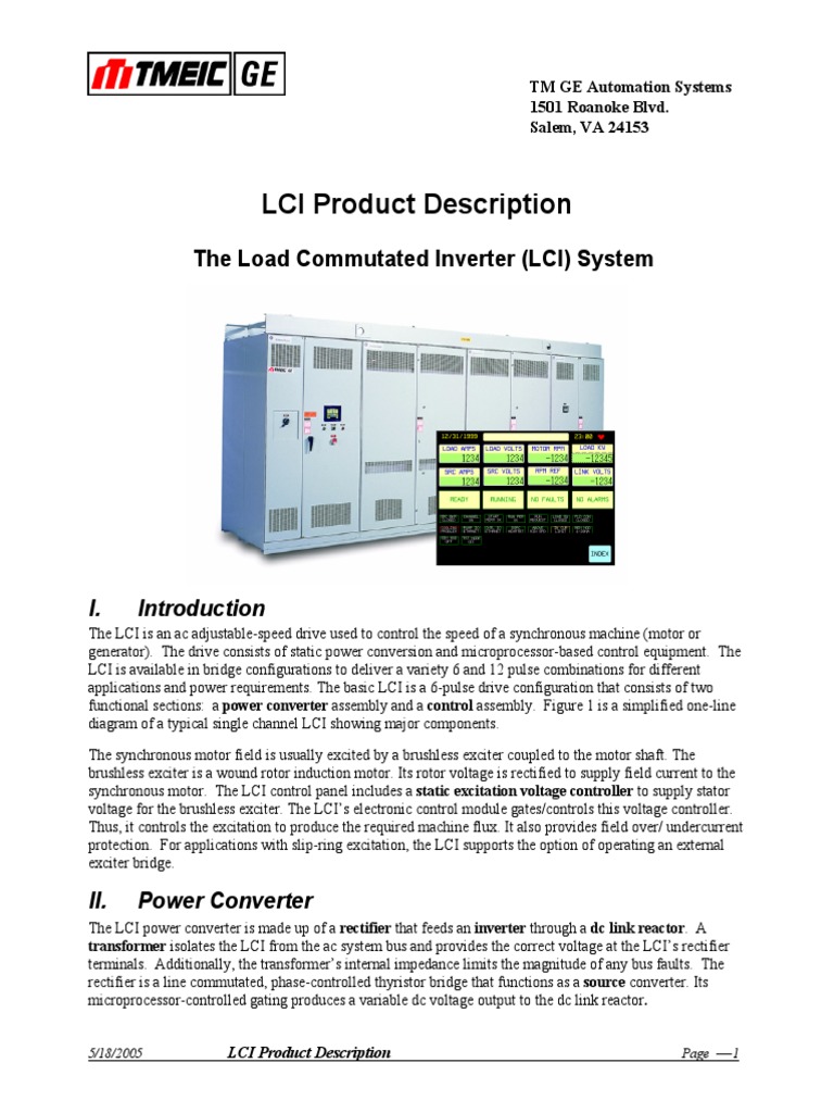 Load Commutated Inverter Overview | PDF | Power Inverter | Rectifier