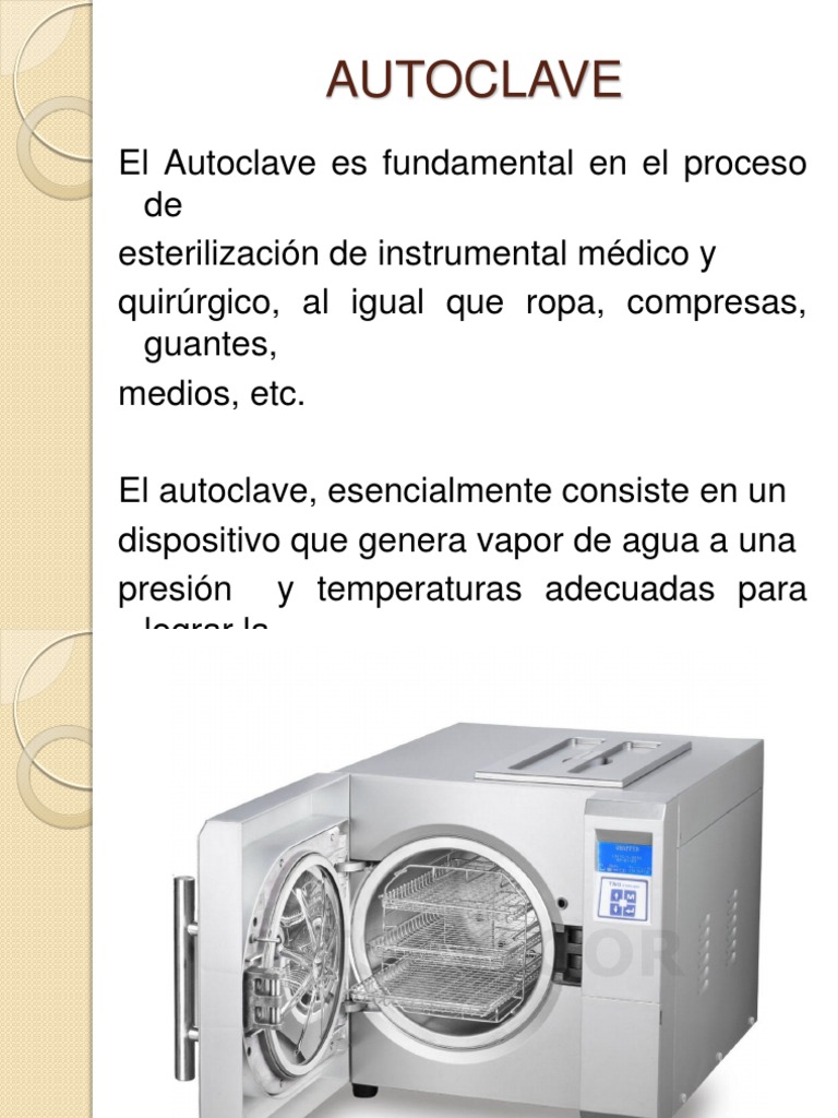 APLICACIÓN TERMODÍNAMICA DE UNA AUTOCLAVE.pptx | Calor | Vapor