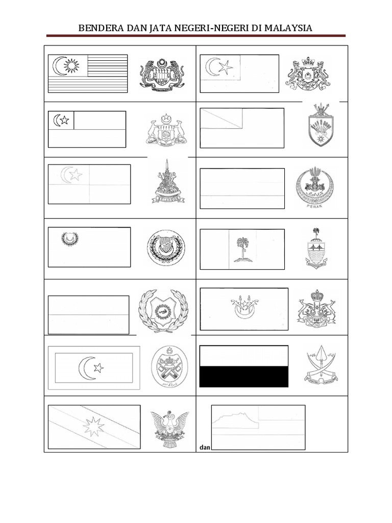 bendera negeri sabah hitam putih - KinleytaroBall