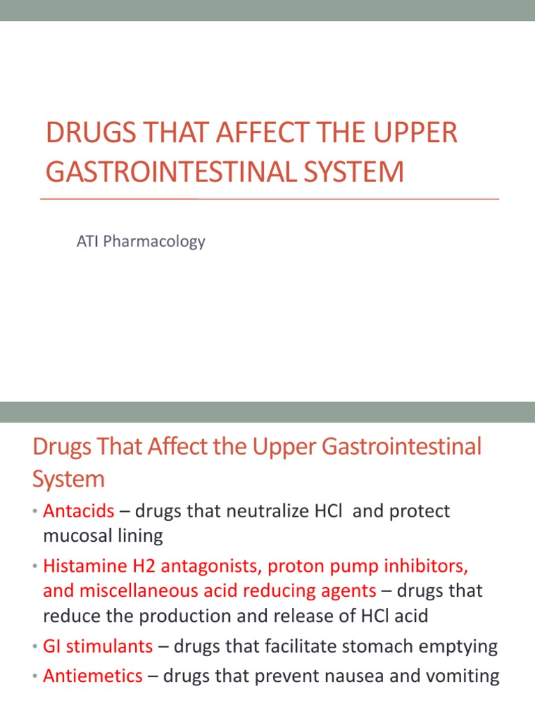 GI Drugs | PDF | Constipation | Nausea