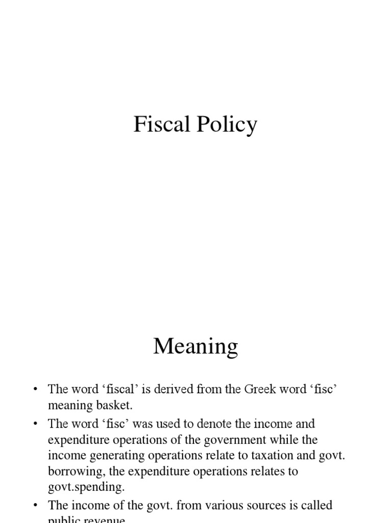 Instruments of Fiscal Policy Explained | PDF | Fiscal Policy | Income