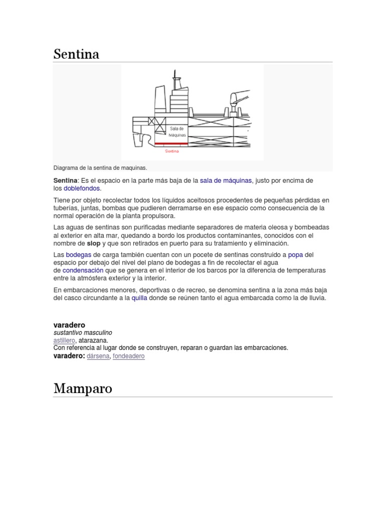 Sentina | PDF | Buques | Transporte de agua