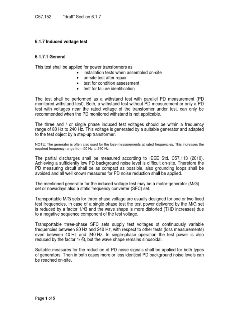 Ieee C57.152 | PDF | Transformer | High Voltage