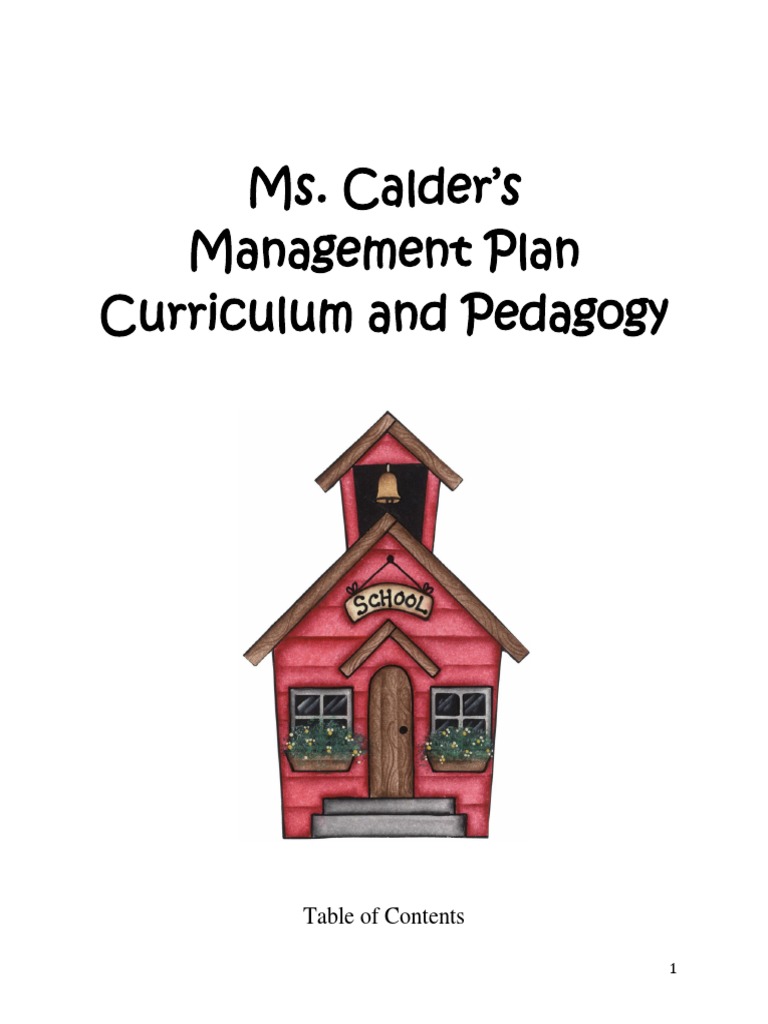 Kindergarten Classroom Management Plan | PDF | Classroom | Homework