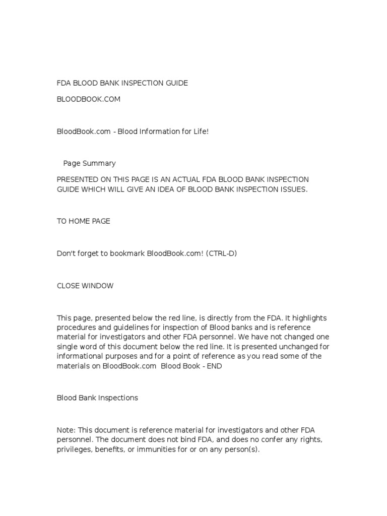 FDA Blood Bank & Blood Tranfusion | PDF | Blood Donation | Blood ...