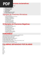Ejemplos de palabras tetrasílabas | PDF