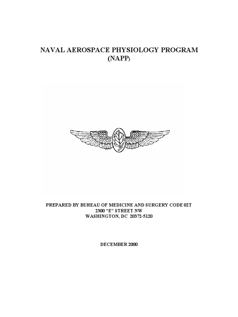 US NAVY NAPP Naval Aerospace Physiology Program-2000 | PDF | Officer ...