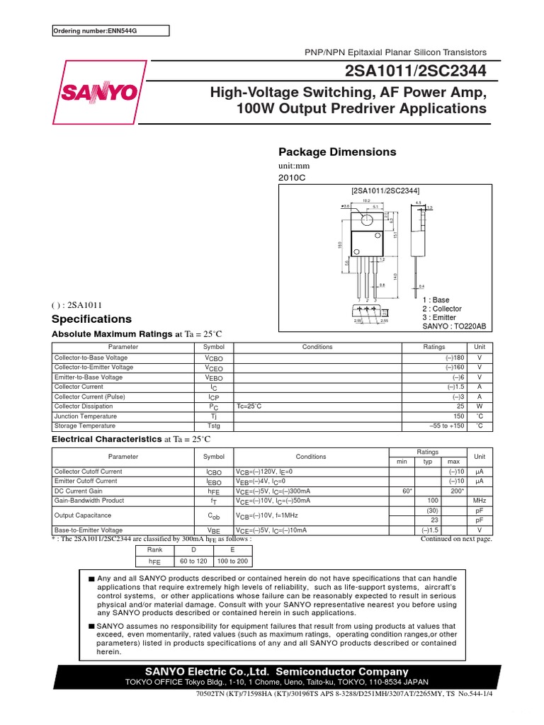 Data Sheet | PDF | Bipolar Junction Transistor | Semiconductors