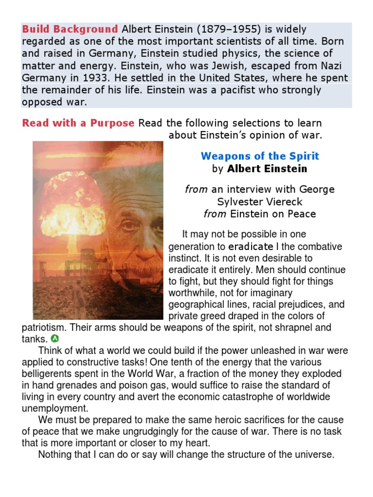 Alberteinstein 4 Texts | PDF | Nuclear Weapons | Albert Einstein