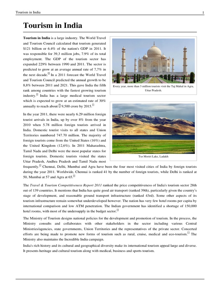 Overview of Tourism in India | PDF | Punjab | Gujarat