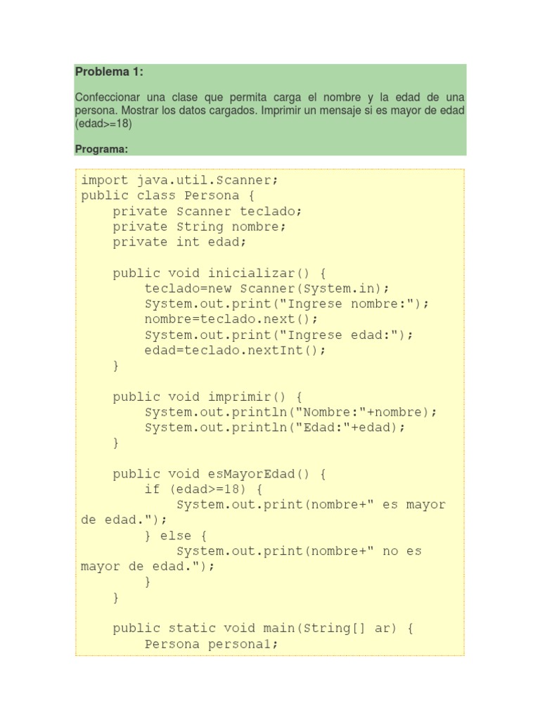 Ejercicios POO Unidad 1 | PDF | Java (lenguaje de programación) | Programación de computadoras
