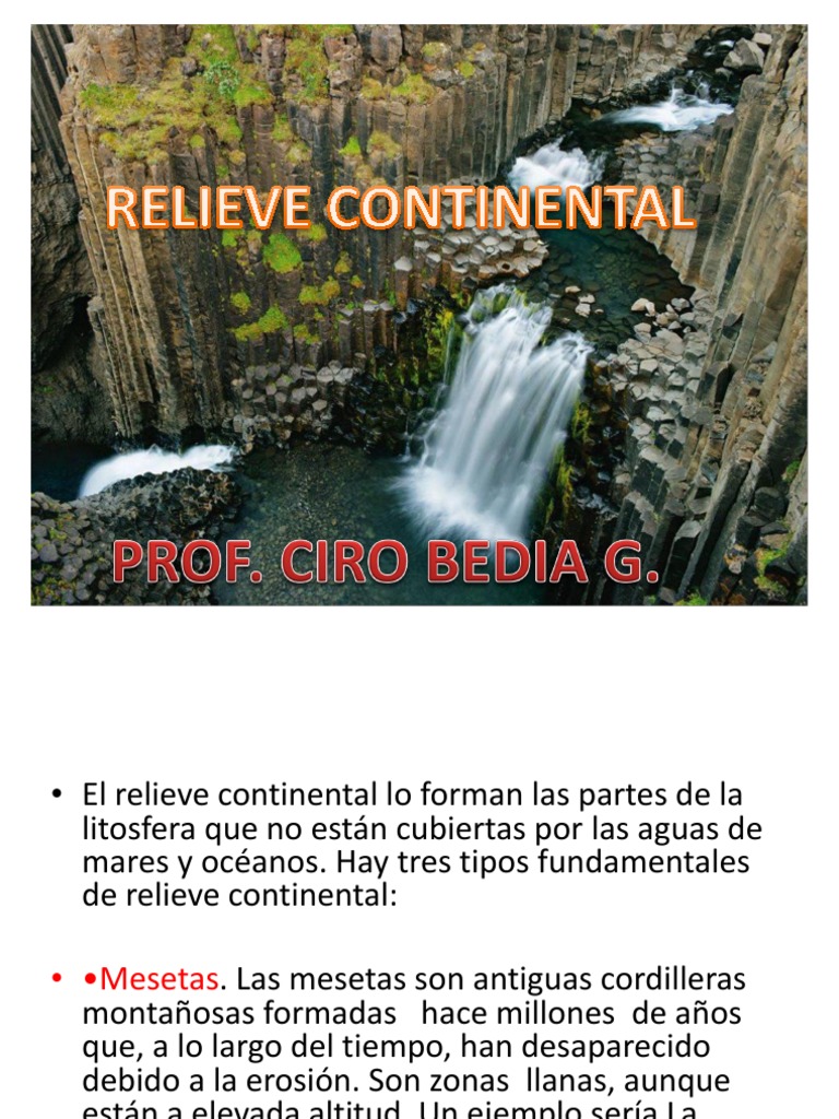 Relieve Continental | PDF | Geología | Geomorfología