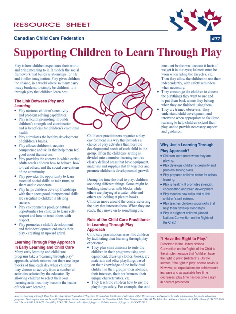 Learning Through Play | PDF | Toys | Child Care