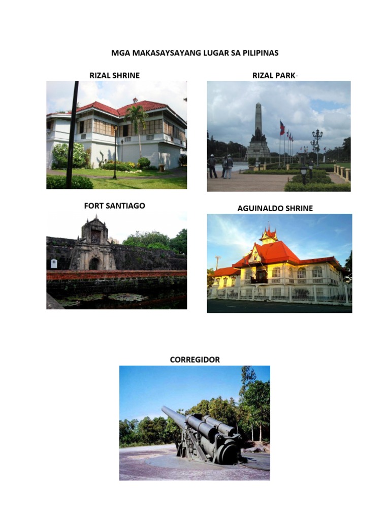 Limang Makasaysayang Lugar sa Pilipinas | PDF