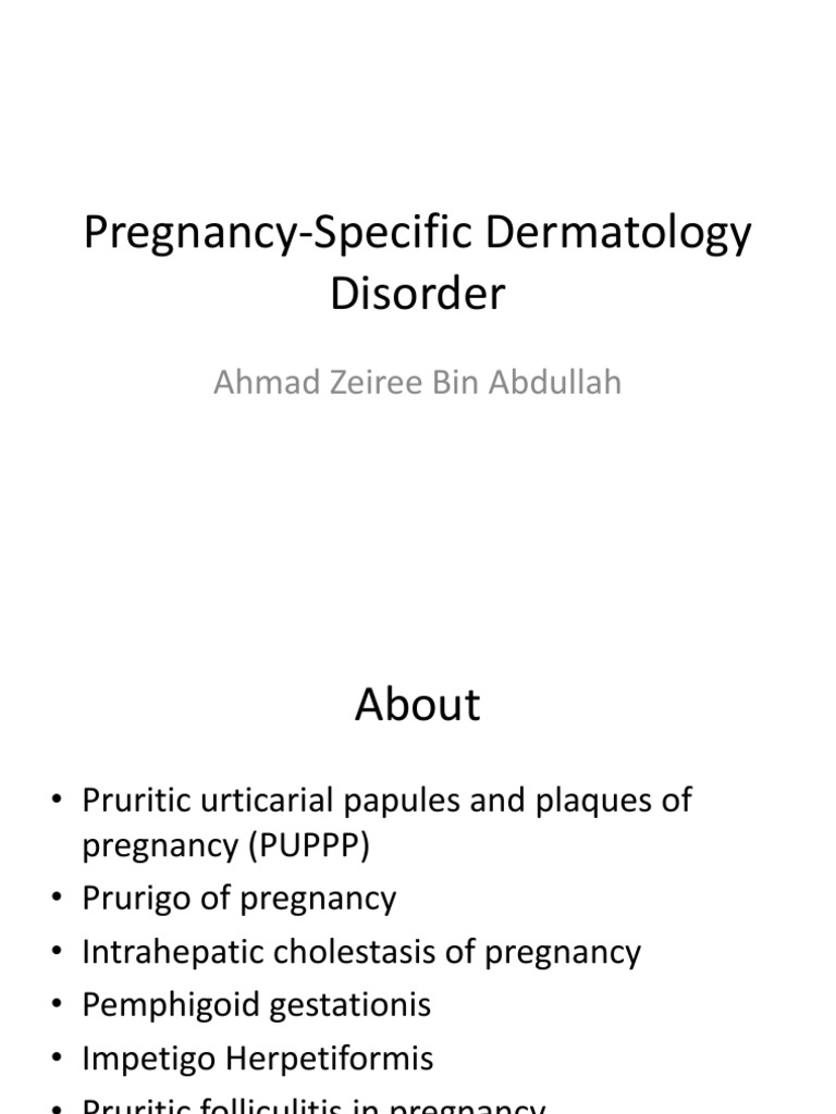 Pregnancy Dermatology Disorders Guide | PDF | Medical Specialties ...