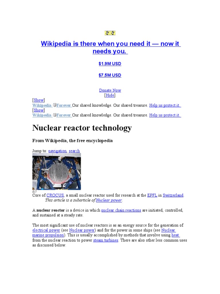Nuclear Reactor | PDF | Nuclear Reactor | Nuclear Fission