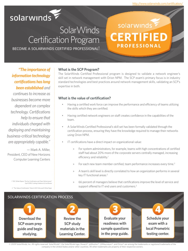 SCP Program Summary | PDF | Certification | System Administrator