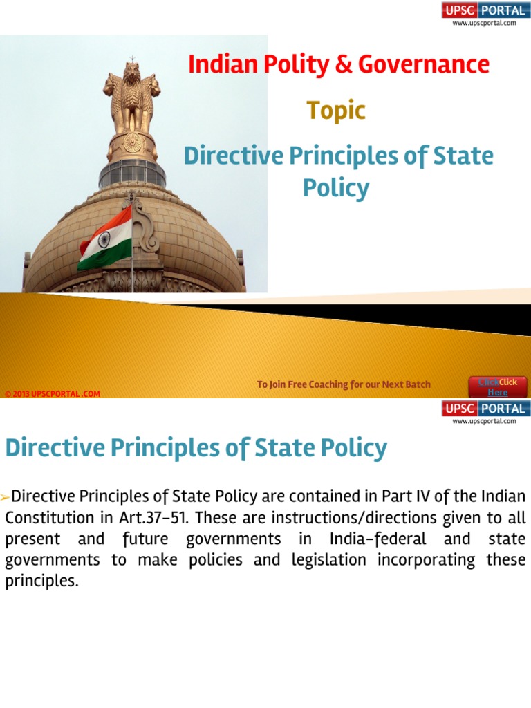 Directive Principles of State Policy-A | PDF | Government | Justice