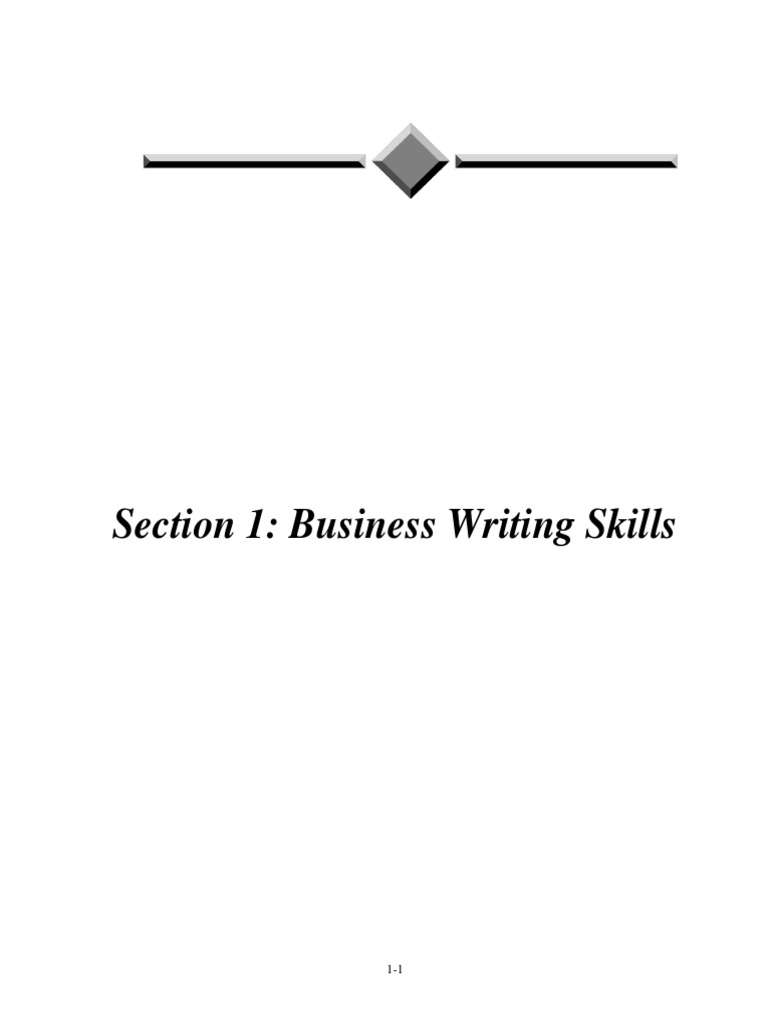 Business Writing Skills Pdf Sentence Linguistics Bracket