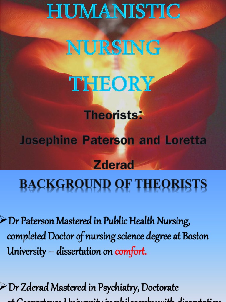 Humanistic Nursing Theory by Paterson and Zderad | PDF | Palliative ...
