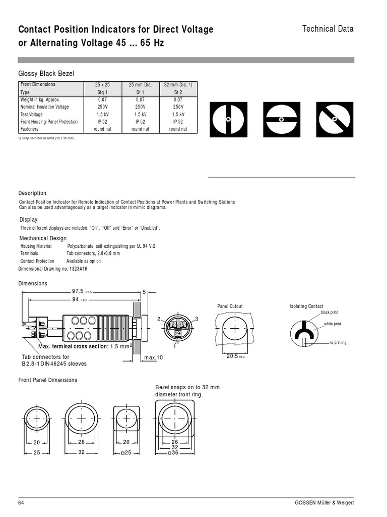 Semaphore Contact Indicators | PDF | Voltage | Electrical Engineering