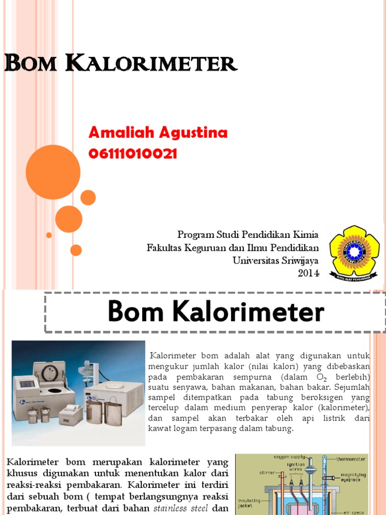 Prinsip dan Fungsi Bom Kalorimeter | PDF | Sains & Matematika