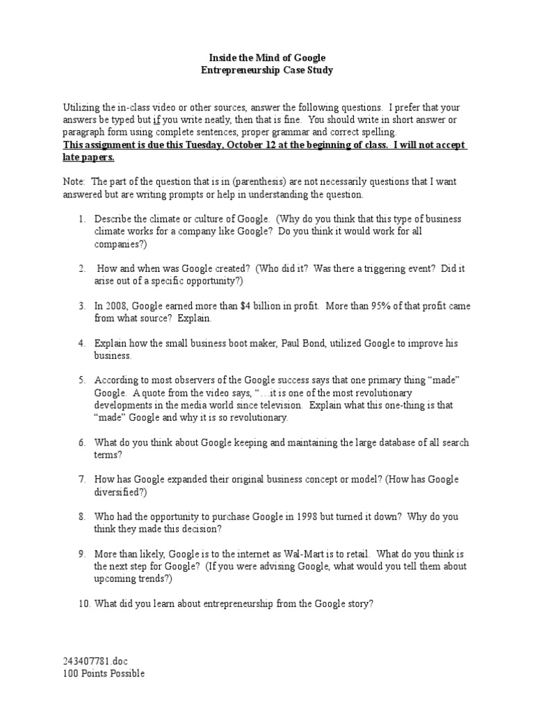 Google Worksheet | PDF