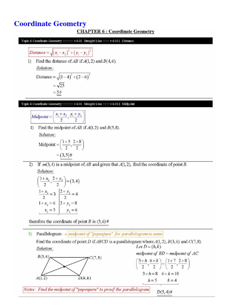 Coordinate Geometry | PDF