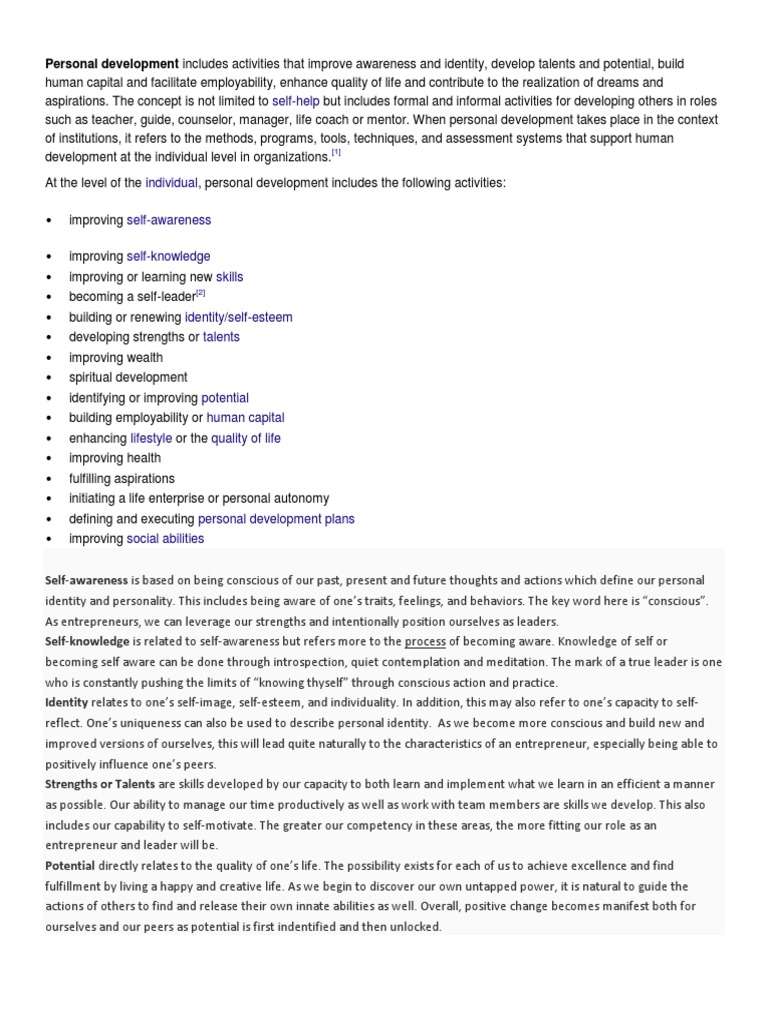 Personal Development | PDF | Personal Development | Self Awareness