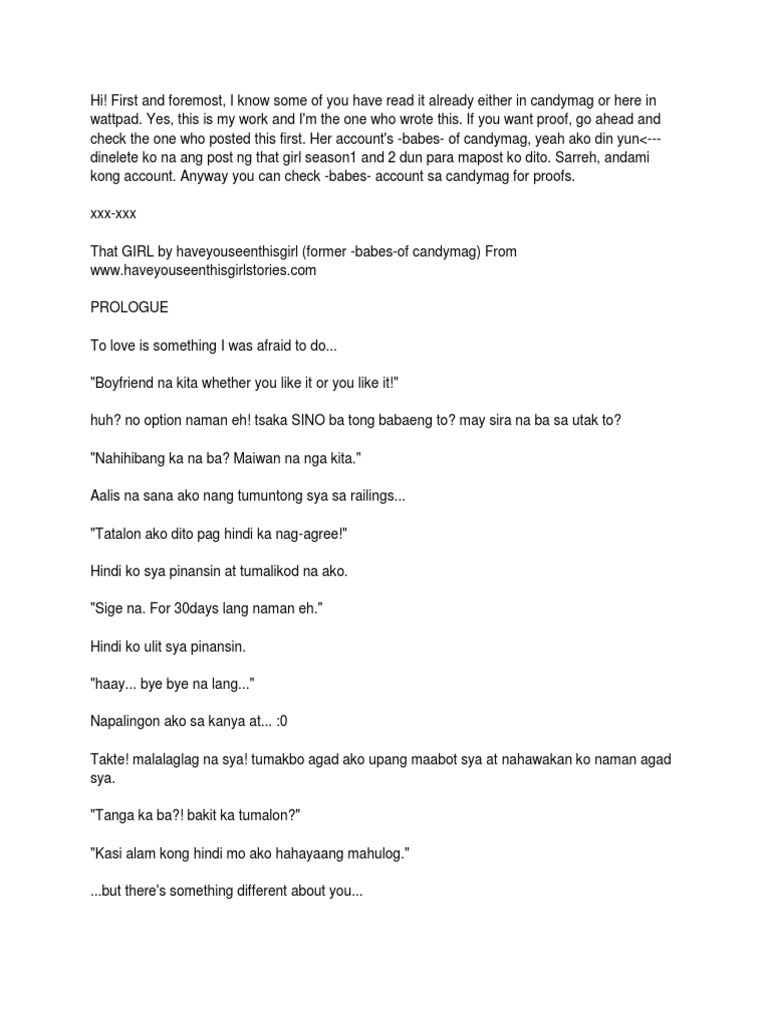 That Girl | PDF
