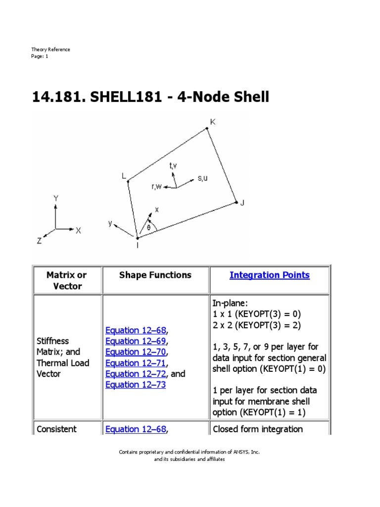 Appendix A Shell181 Part02 Adasd Weq | PDF | Matrix (Mathematics ...