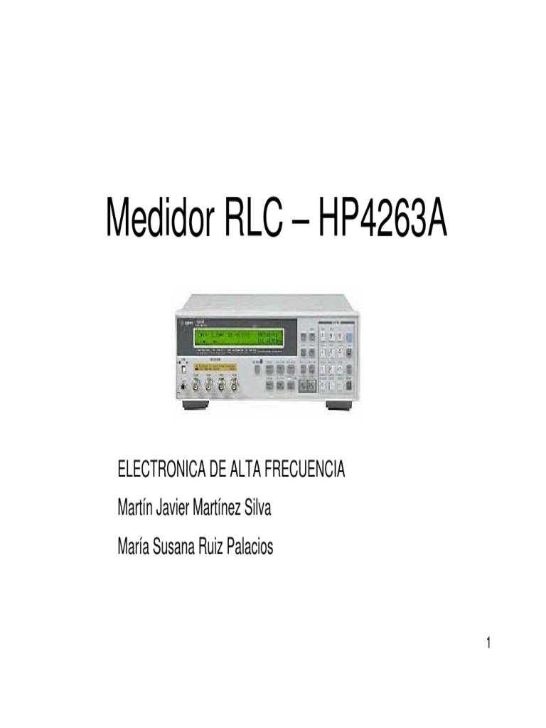 Medidor hp4263 | PDF