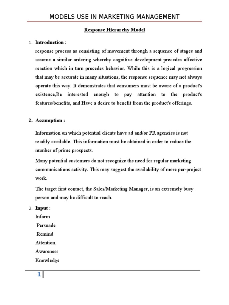 Marketing Management Models Explained | PDF | Sales | Negotiation